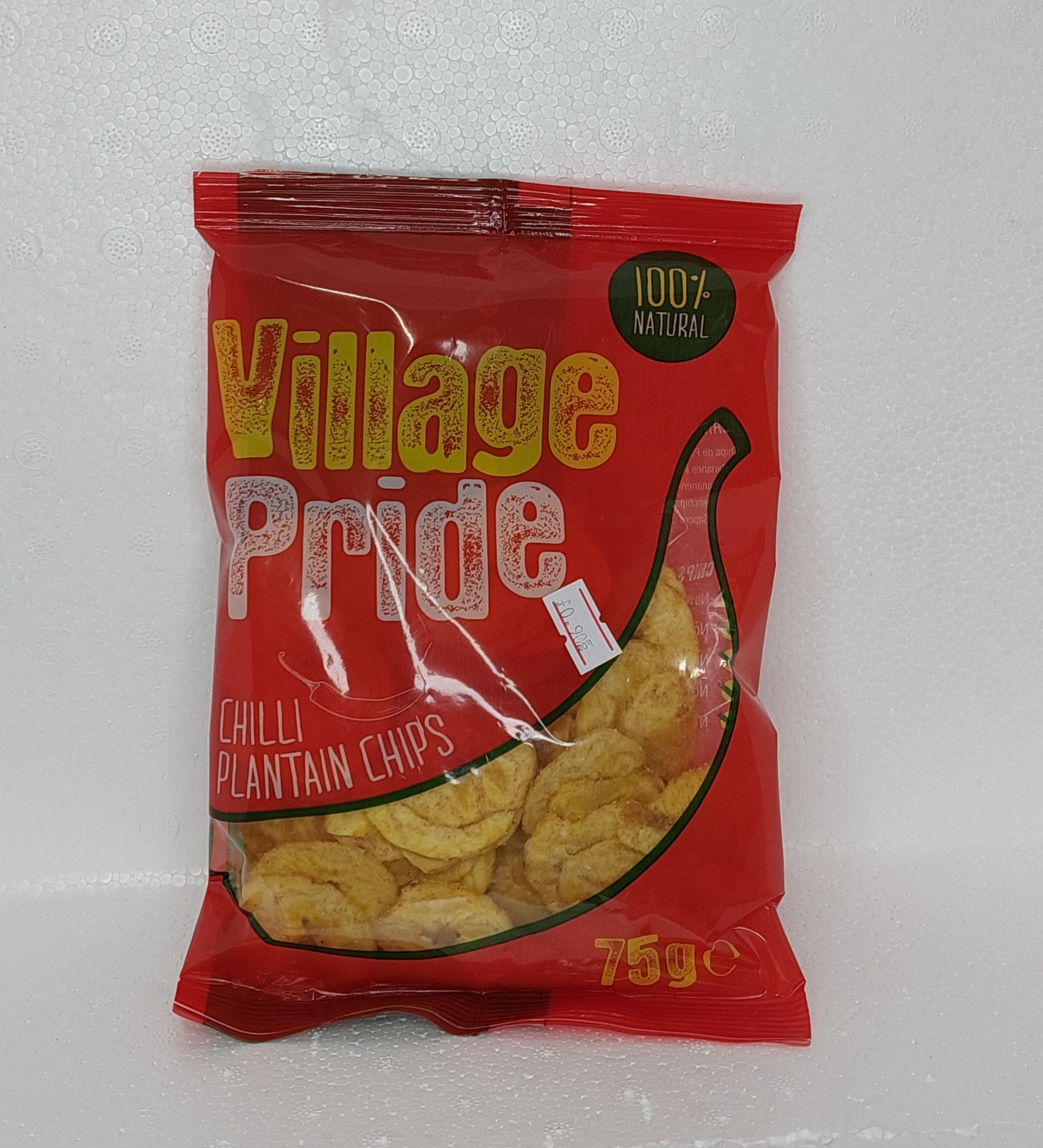 Plantain Chips Chilli 75g Village Pride | Exotic World Foods - Shop | Shop